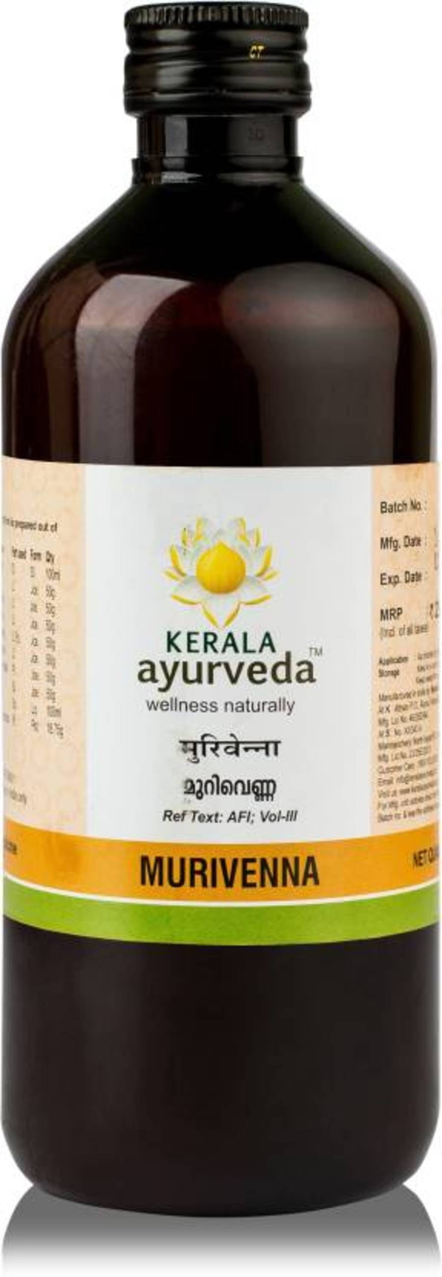 Buy Kerala Ayurveda Murivenna Thailam Body Oil Bottle Of 450 Ml Online ...