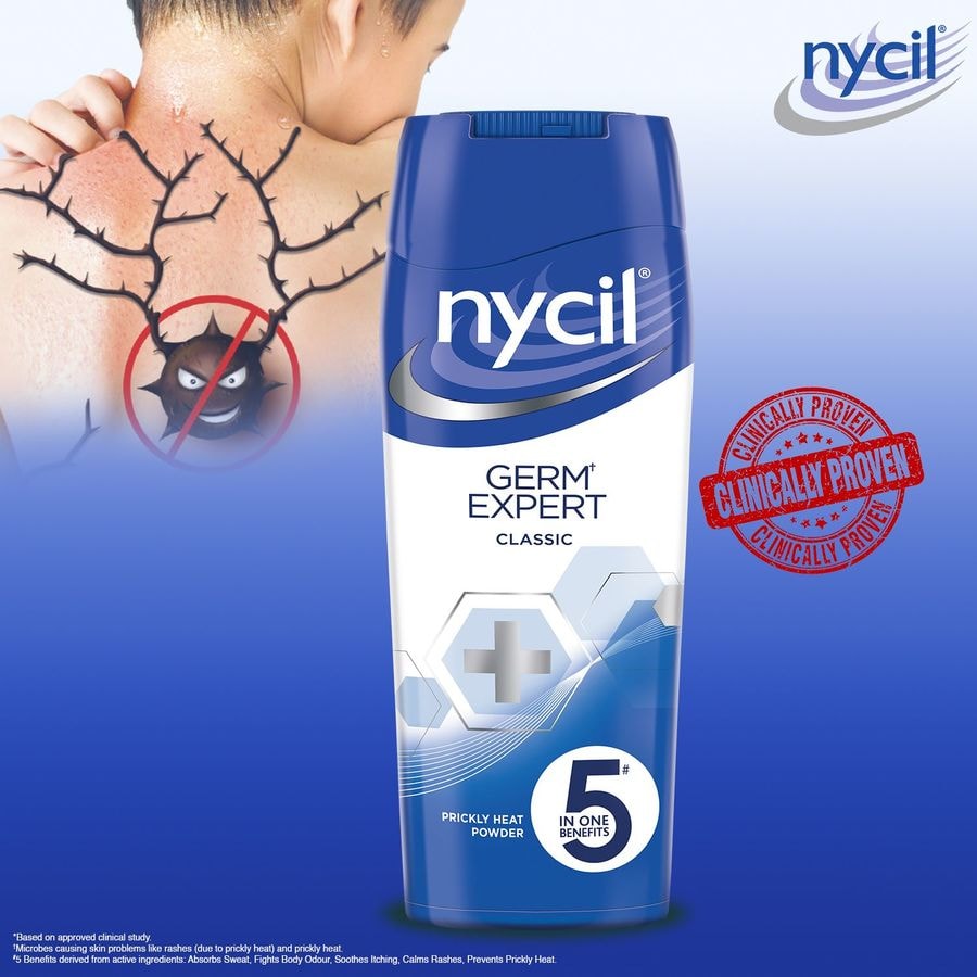 Buy Nycil Classic Prickly Heat Talcum Powder - 150gm (Cool Herbal 50g ...