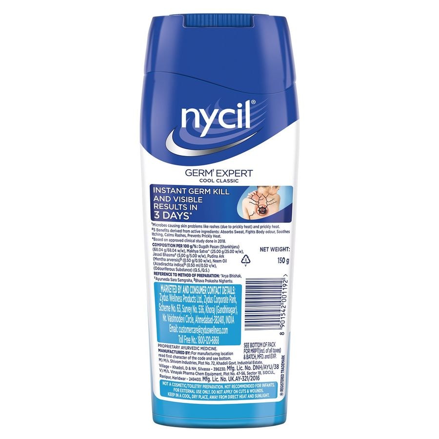 Buy Nycil Cool Classic Prickly Heat Talcum Powder - 150gm Online at ...